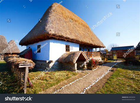Traditional Romanian House Part Of A Series With Old Countryside