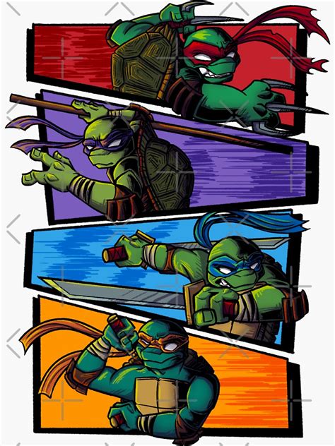 Tmnt Idw Comic Panel Design Sticker For Sale By Rowanknowlton Redbubble