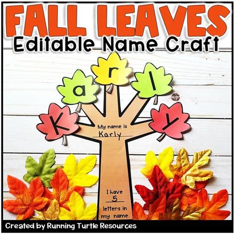 Fall Leaf Name Craft Editable Preschool Name Practice The Leaf Thief
