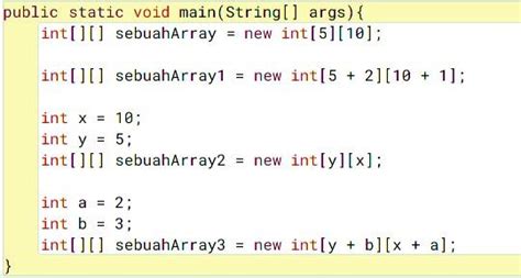 dasar dasar pemrograman array dua dimensi dan latihan soal