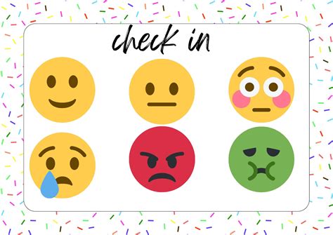Check In Feelings Charts Etsy
