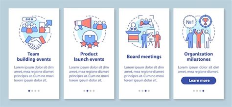 Premium Vector Corporate Event Management Services Onboarding Mobile