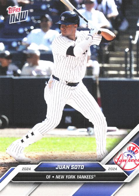 Juan Soto Baseball Card 2024 Topps Road To Opening Day New York Yankees