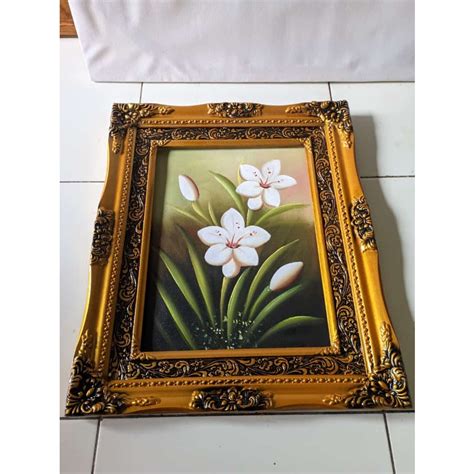 Jual Lukisan Bunga Lili Ukuran Mini Hanya Lukisan Nya Saja 30cm X 40cm Shopee Indonesia