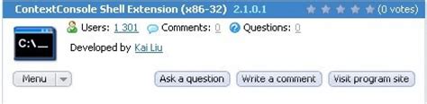 Contextconsole Shell Extension Download It Adds An Open Command Prompt Menu To The Context