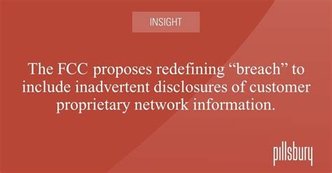 Fcc Proposes Updates To Cpni Breach Reporting Requirements James Mcphillips