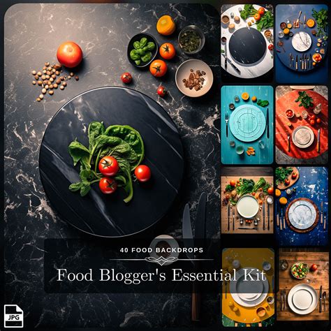 40 Premium Food Photography Backdrops Food Bloggers Instagram
