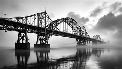 Free Misty Bridge Reflection Photo Bridge Mist Reflection