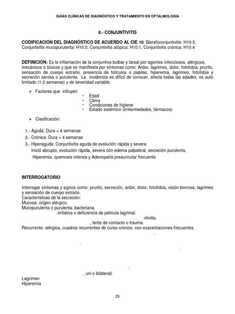 Conjuntivitis Pdf Alergia Ojo Humano