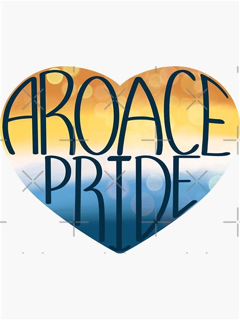 Aroace Pride Heart Sticker By Kitaryn Redbubble