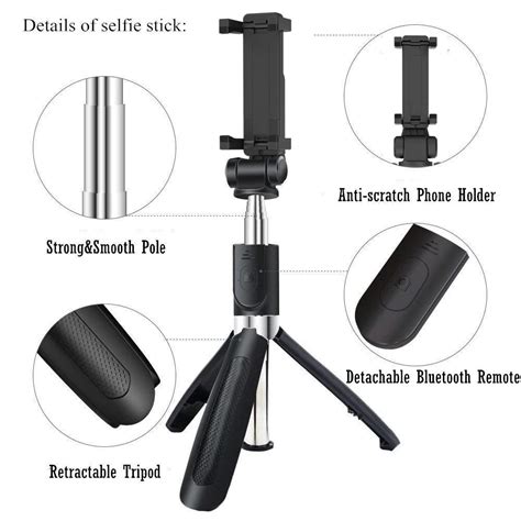 Bluetooth Selfie Stick Tripod Monopod Remote Black Price In Pakistan