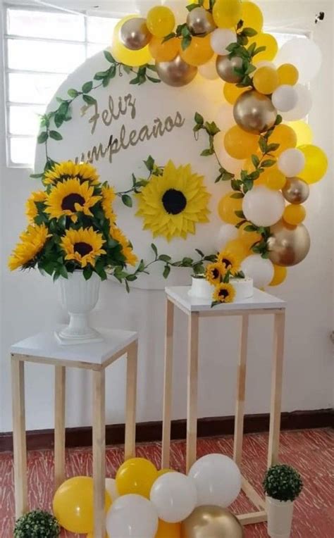 Cumpleaños Girasoles Decoraciones De Fiesta Amarillas Decoracion De
