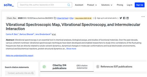 Vibrational Spectroscopic Map Vibrational Spectroscopy And Intermolecular Interaction [scite