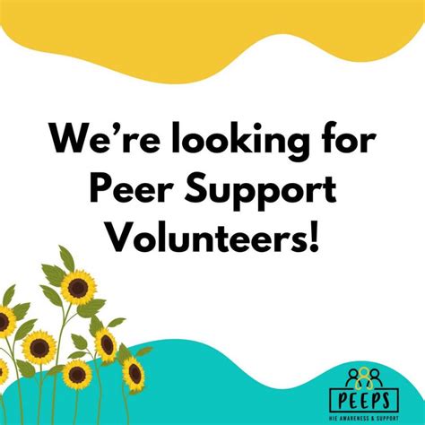 Could You Be A Peer Support Volunteer Peeps Hie Awareness And Support
