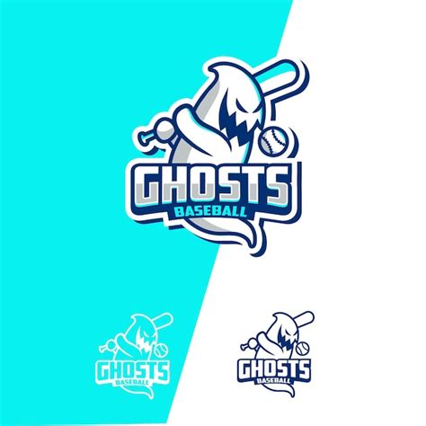 Premium Vector Ghost Baseball Logo Design