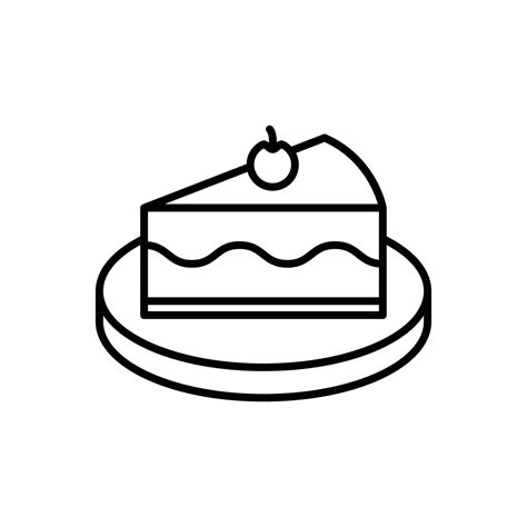 Cake Icon Outline Icon 17722543 Vector Art At Vecteezy