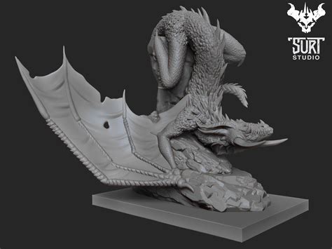 Fafnir Statue Of Dragon 3d Model 3d Printable Cgtrader