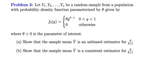 solved problem 3 let y1 y2 dots yn ﻿be a random sample from