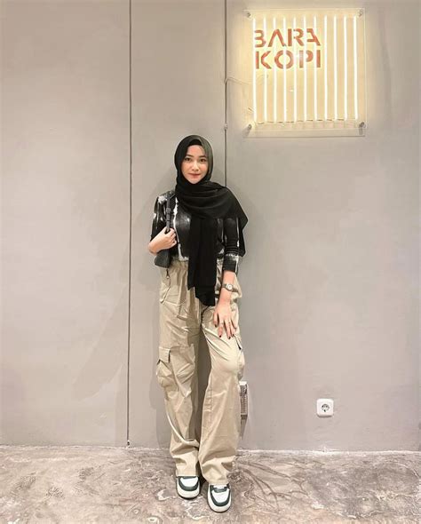 Ootd Celana Cargo Ala Influencer Hijab