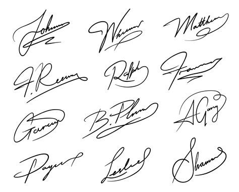 Premium Vector Autograph Or Business Signatures Pack Set Of Names