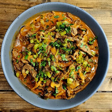 Beef Stroganoff With Sour Cream And Gherkins The Running Chef