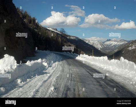 Wydot Clearing Of Sylvan Pass Wydot Clearing Of Sylvan Pass Stock