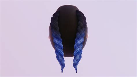 3d Model Xxxtentacion Fishtail Braids Vr Ar Low Poly Cgtrader