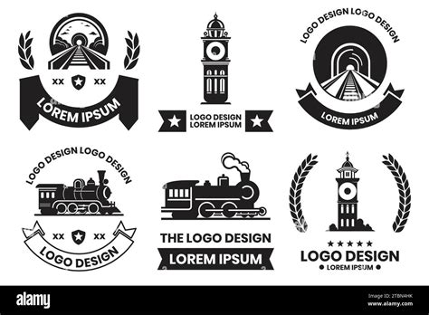 Train Logo And Train Travel In Vintage Style Isolated On Background