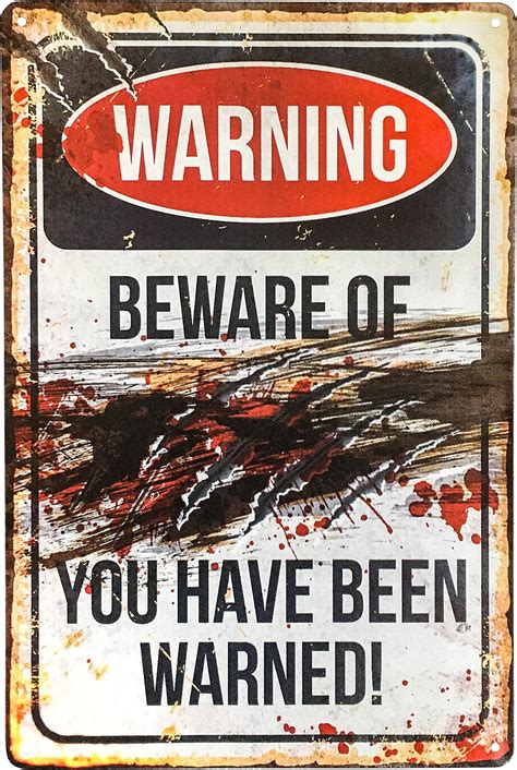 Halloween Decorations Outdoor Scary Metal Sign Halloween
