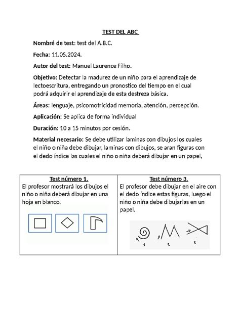 Test Del Abc Test Del Abc Nombré De Test Test Del Ab Fecha 1105