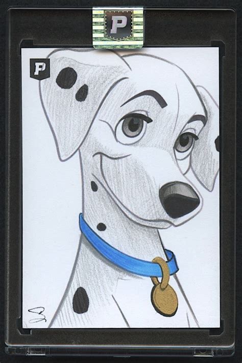 Perdita 101 Dalmatians Disney Original Art Sketch Card By Scott Cook 1 1 Original Art