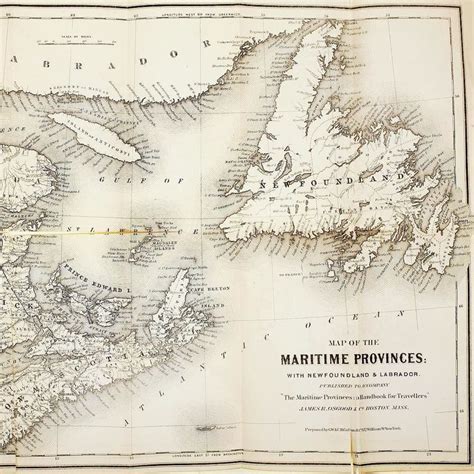Beautiful Historical Map Of The Maritime Provinces
