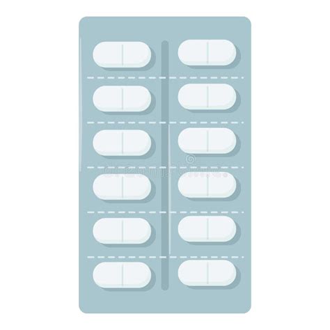 Drug Blister Icon Cartoon Vector Medicine Capsule Stock Vector