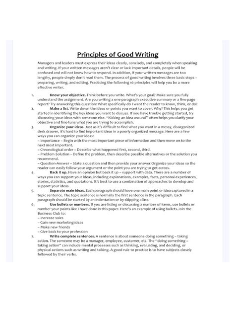 Principles Of Writing Pdf