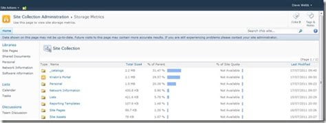 Sharepoint Storage Metrics Returns In Service Pack 1 Adventures In