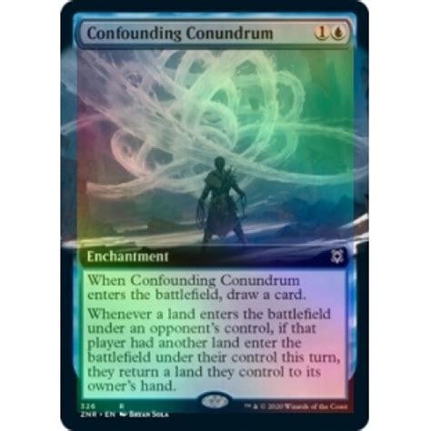 Foil Confounding Conundrum Extended Art Zendikar Rising Znr Magic Mtg