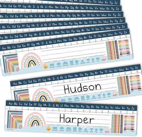 Hadley Designs 25 Boho Teacher Name Plate For Desk Classroom Desk