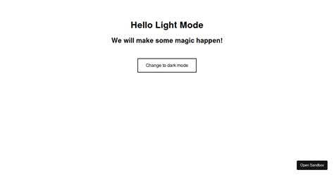 Dark Mode Style Codesandbox