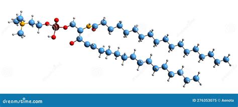 3d Image Of Sphingolipid Skeletal Formula Stock Illustration
