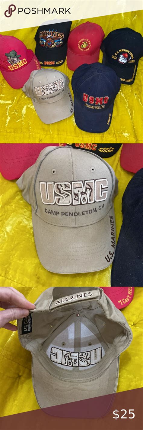 6 Marine Corps Usmc Hat Caps