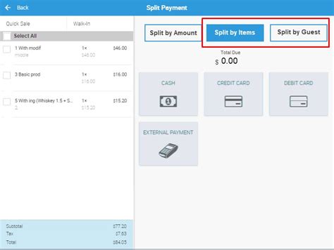 Split Payments Ehopper Pos