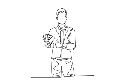 Premium Vector Single Continuous Line Drawing Young Happy Successful