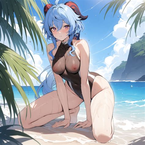 Rule 34 Ai Generated Beach Breasts Ganyu Genshin Impact Genshin