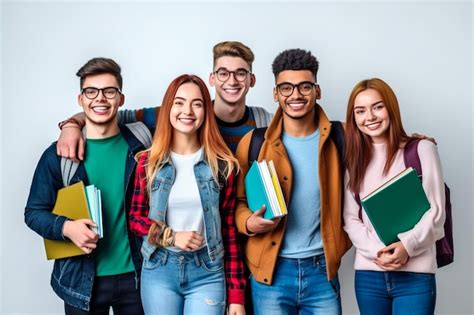 Premium Ai Image Teamwork And Education Group Of Diverse Teenage Classmates Preparing For