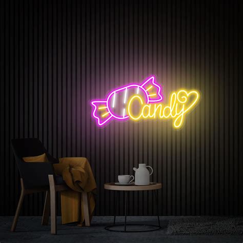 Candy Neon Sign Candy Shop Decor Custom Neon Sign Candy Bar Decor Business Opening T