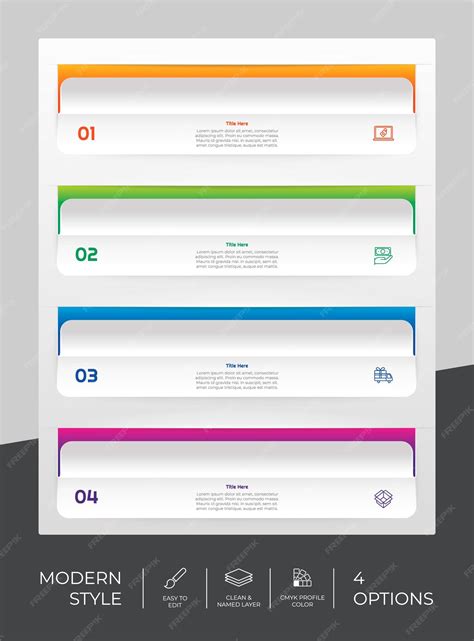 Premium Vector Workflow Infographic Vector Design With 4 Steps And