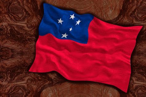 Premium Photo National Flag Of Samoa Background With Flag Of Samoa