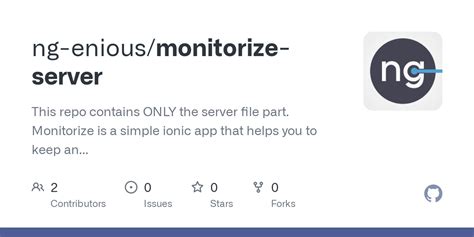 GitHub Ng Enious Monitorize Server This Repo Contains ONLY The Server File Part Monitorize