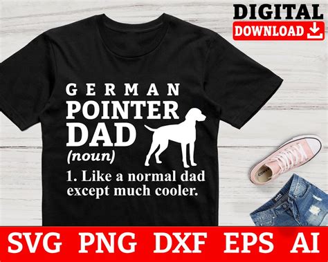 German Pointer Svg Files German Pointer Dad Svg Gsp Svg German Shorthaired Svg Svg Files