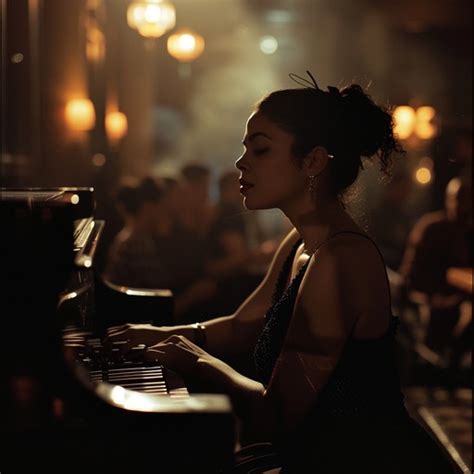 Free Piano Performance Illuminated Image Musician Piano Performance